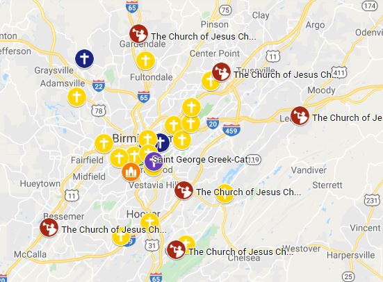 Catholic, Orthodox, Unitarian, and LDS Houses of Worship near ...