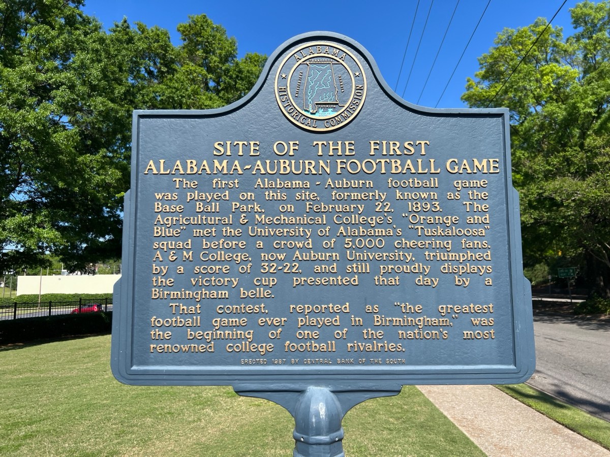 The First Alabama-Auburn Football Game Historical Marker – Magic City ...
